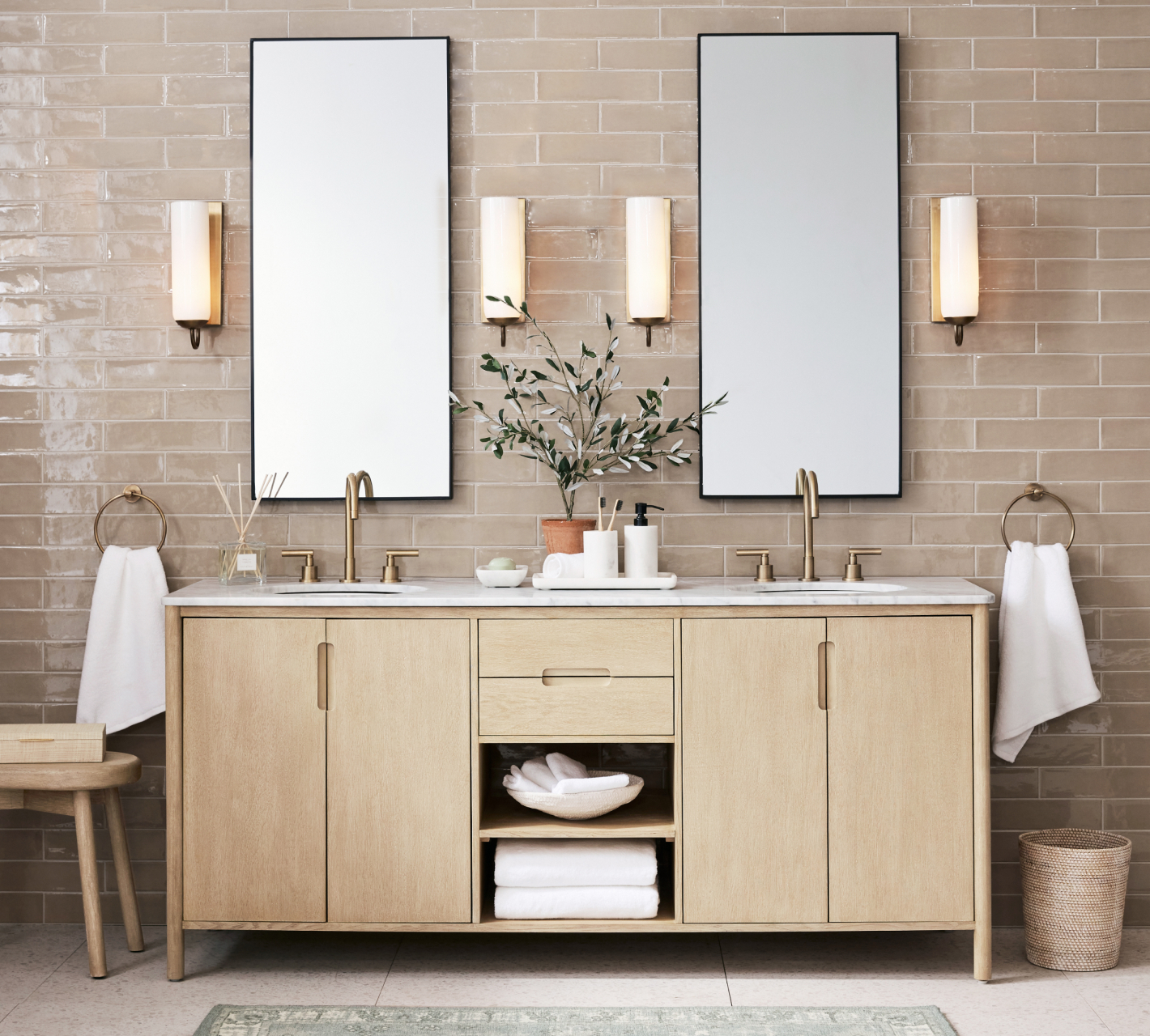 Pottery Barn Bath Save Money With A High End Bathroom Vanity Easy DIY