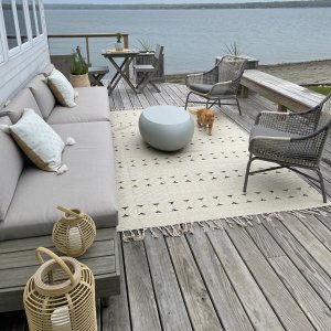 Pebble Indoor Outdoor Oval Coffee Table Modern Outdoor Furniture West Elm
