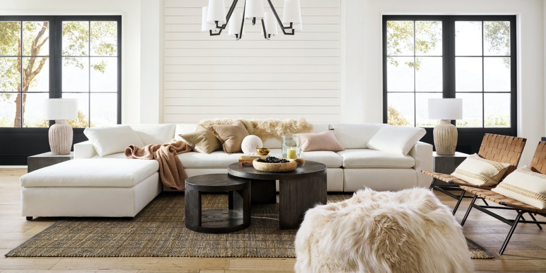 Dream Square Wide Arm Upholstered Modular Sofa Chaise Sectional ...