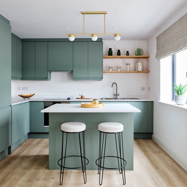 Clerkenwell Super Matt Reed Green Kitchen | Kitchens | Howdens
