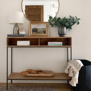 West elm industrial storage skinny console store