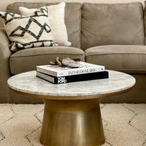 Marble Topped Pedestal Coffee Table West Elm
