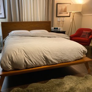 West elm wood platform bed store