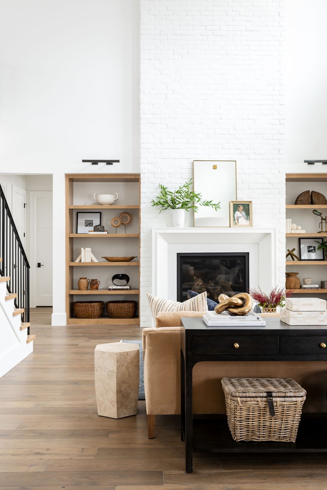 Warm & Textile Filled Great Room - Studio McGee