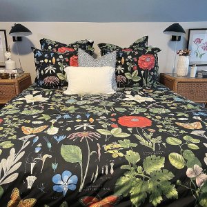 Poppy Organic Percale Patterned Duvet Cover Sham Pottery Barn