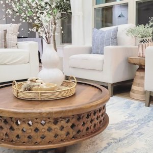 Carved Wood Coffee Table West Elm