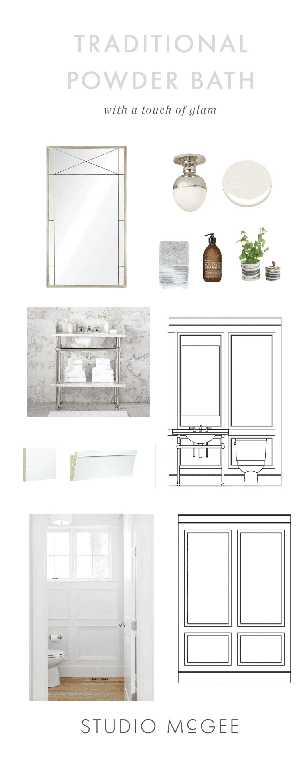 Stringham Project: Powder Bathroom - Studio McGee