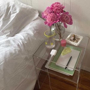 acrylic bedside table