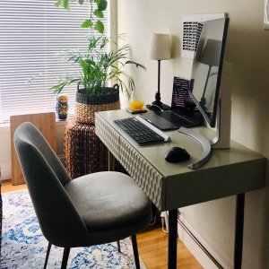 Audrey Mini Desk Elegant Parchment Finish West Elm