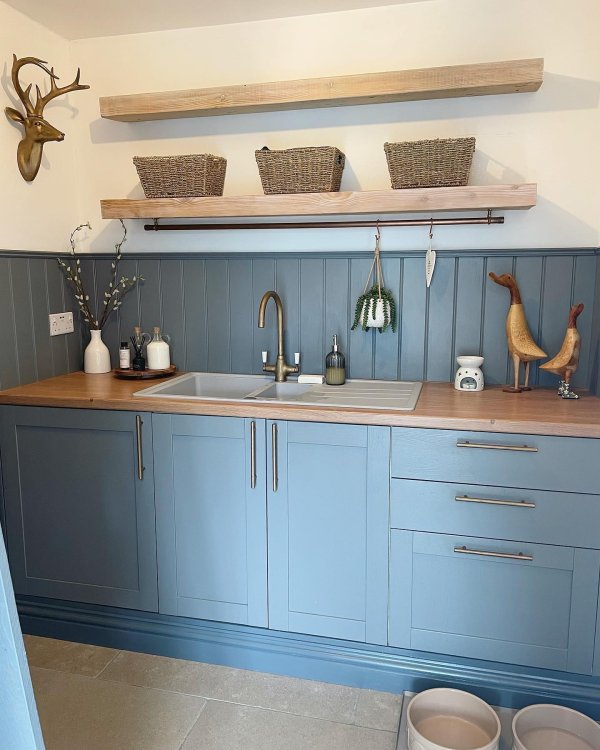 Allendale Dusk Blue Kitchen | Fitted Kitchens | Howdens